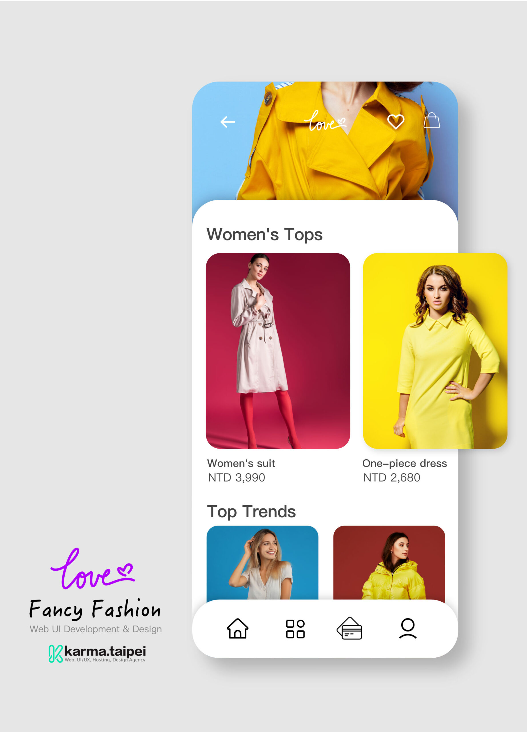 Fancy Fashion UI Design